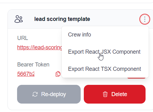 How to export and use a React Component