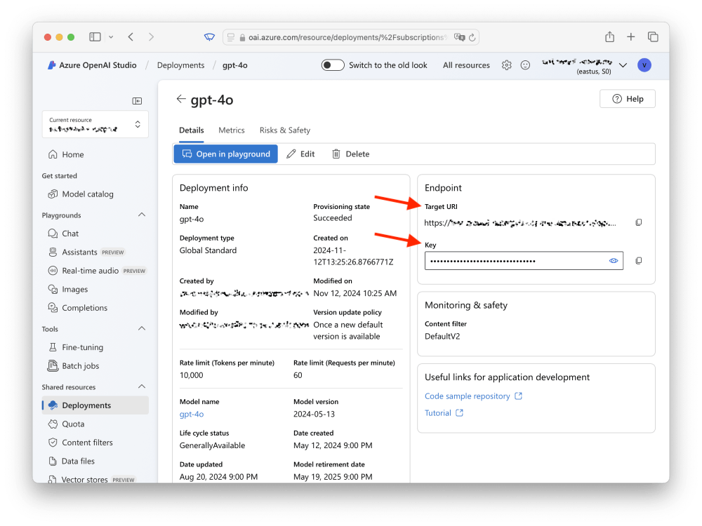 How to connect Azure OpenAI with Crew Studio?