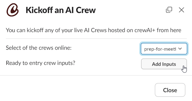 How to Kickoff a Crew from Slack